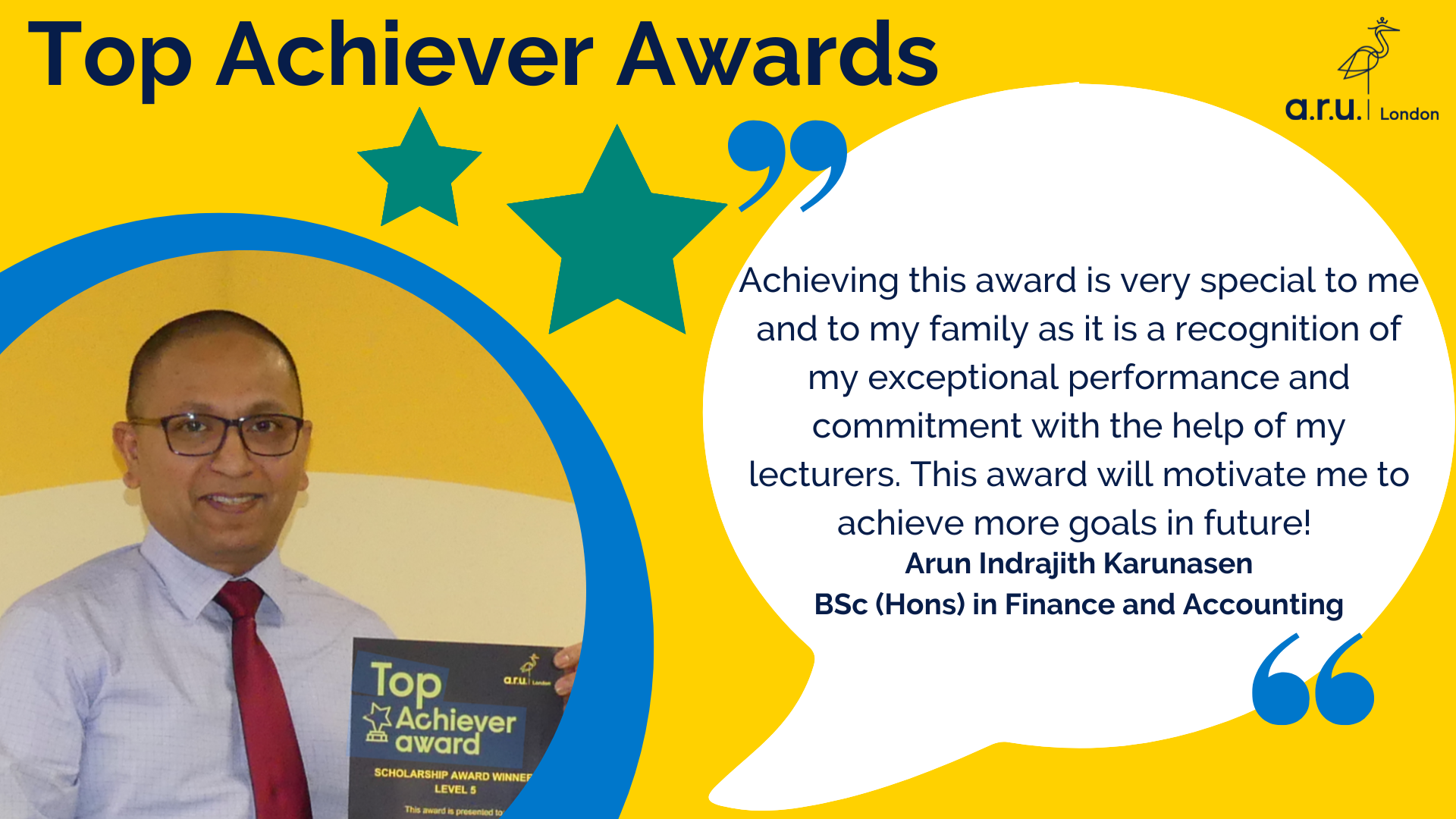 Top Achiever Award: Arun